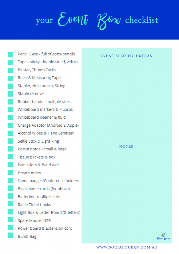 Success your free event checklist - Social Ocean